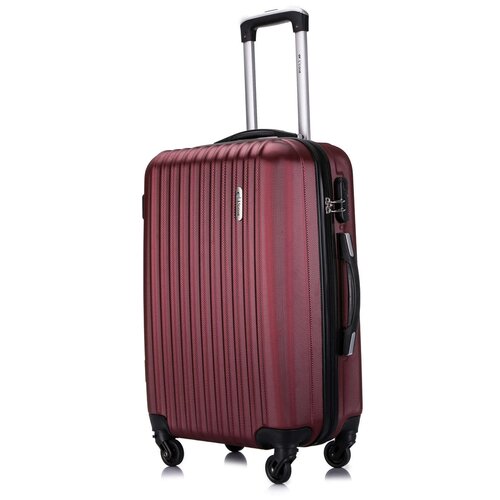 Чемодан L'case Krabi, 50 л, размер M, бордовый