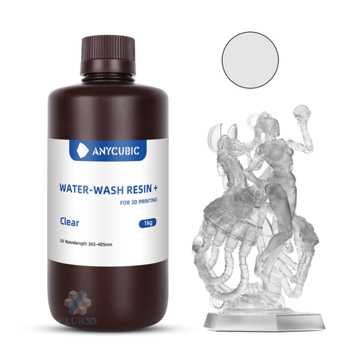 Фотополимерная смола Вода смываемая Anycubic Water-Wash Resin UV для 3Д принтеров LCD DLP 405нм , Прозрачная (Clear) , 1 литр