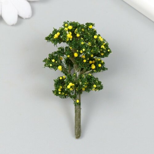 Искусственное растение для творчества пластик "Лимонное дерево" 7 см
