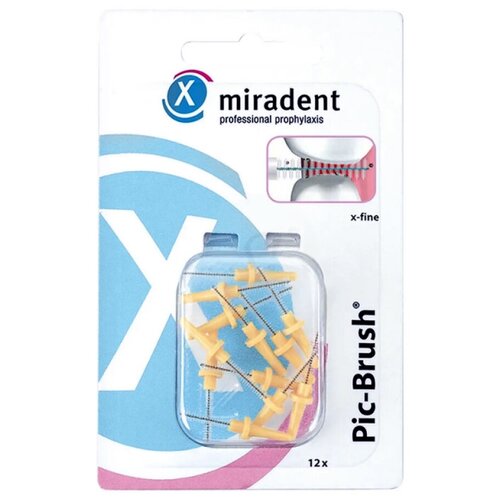 Ершики Miradent Pic-Brush refills Yellow Желтые, 12 шт