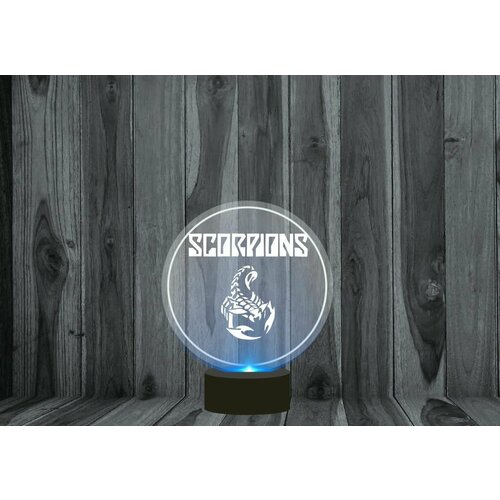 Светильник, ночник 3D Scorpions, Скорпионз №1