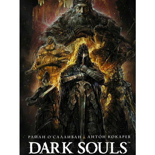 Плакат, постер на холсте Dark Souls/Темные Души/игровые/игра/компьютерные герои персонажи. Размер 30 х 42 см