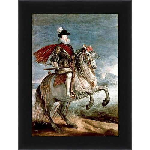 Плакат, постер на холсте Felipe III caballo. Диего Веласкес. Размер 60 х 84 см