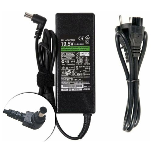 Для Sony VAIO PCG-6GJP Зарядное устройство блок питания ноутбука, совместимый(Зарядка адаптер + сетевой кабель/ шнур)