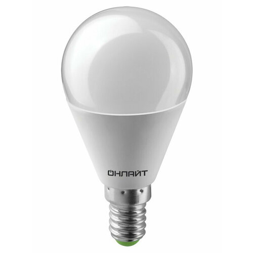 Лампочка ОнЛайт LED E14 10W 230V 2700K OLL-G45-10-230-2.7K-E14 61 965