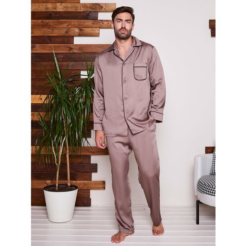 Пижама  Малиновые сны, размер 58, коричневый