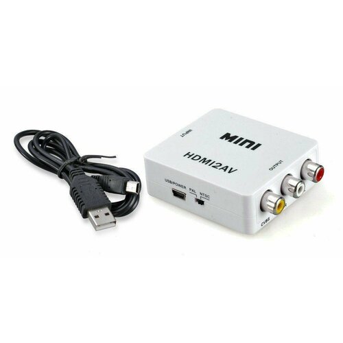 HD Video Converter HDMI to AV Переходник, кабель в комплекте, 1080p, MINI