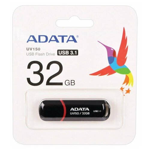 Флеш-диск 32 GB A-DATA UV150 USB 3.0, комплект 5 шт, черный, AUV150-32G-RBK