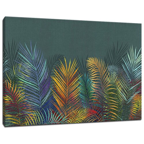 Картина Уютная стена "Яркие листья пальмы" 90х60 см