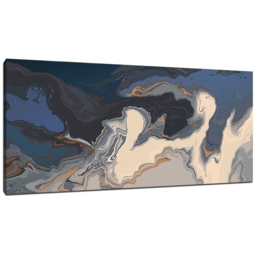 Картина Уютная стена "Роскошные мраморные переливы цвета" 140х60 см