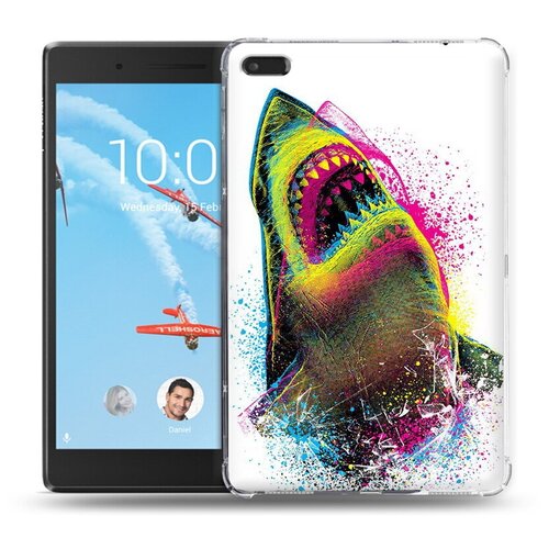 Чехол задняя-панель-накладка-бампер MyPads челюсти-2 для Lenovo Tab 4 7 Tab 7 Essential (TB-7304F/X/I) противоударный