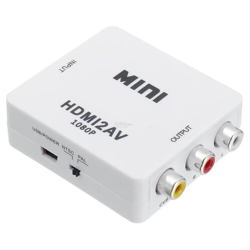 Адаптер переходник конвертер с HDMI на AV 1080P Onten OTN-7336 HDMI-3RCA белый
