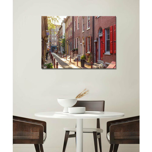 Картина/Картина на холсте для интерьера/Картина на стену/Картина для кухни/ - Филадельфия, улицы 1 30х40