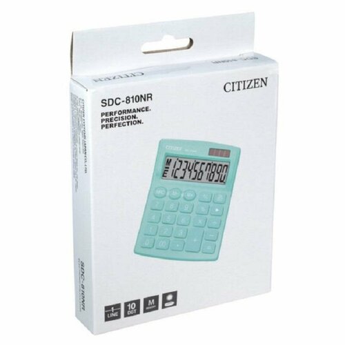 Калькулятор настольный Citizen SDC-810NRGNE (10-разрядный) бирюзовый (SDC-810NRGNE)