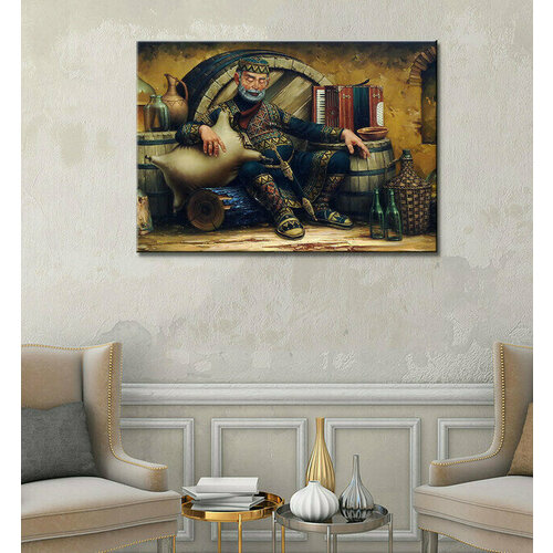 Интерьерная картина на холсте - Грузинская живопись, Гела Инаури, Грузия 40х60