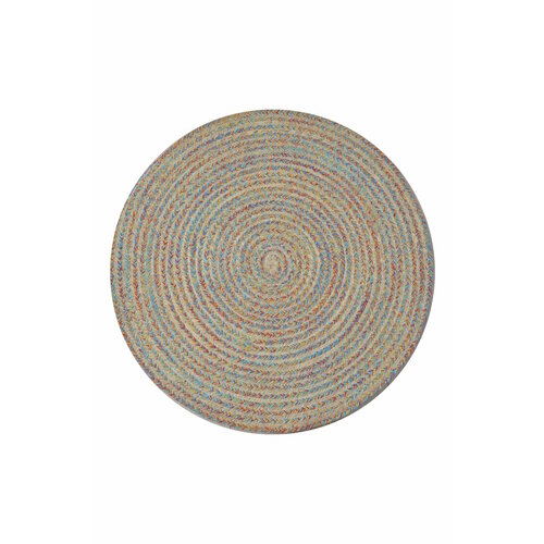 Экоковрик джутовый с хлопком, круглый 80х80 (арт. IC-15262), цвет - мульти