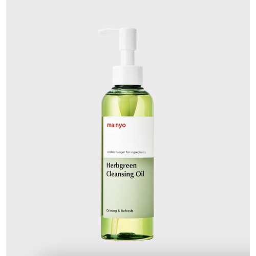 Manyo Factory Herbgreen Cleansing Oil - гидрофильное масло для снятия макияжа для проблемной чувствительной кожи