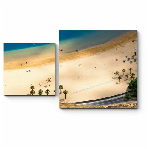 Модульная картина Песчаный пляж с высоты птичьего50x30