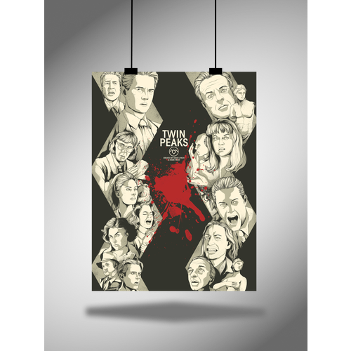 Постер плакат интерьерный на стену сериал Твин Пикс 1 А3