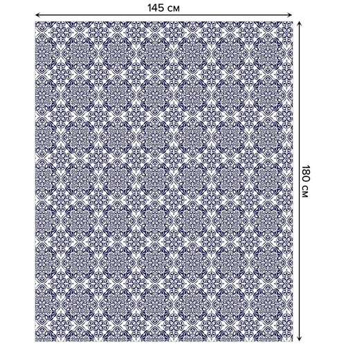 Скатерть прямоугольная JoyArty "Плиточный отпечаток" из сатена, 180x145 см