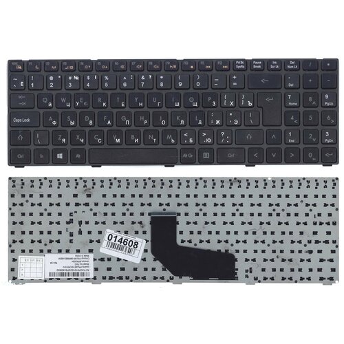Клавиатура для ноутбука DNS 0158644 черная с рамкой
