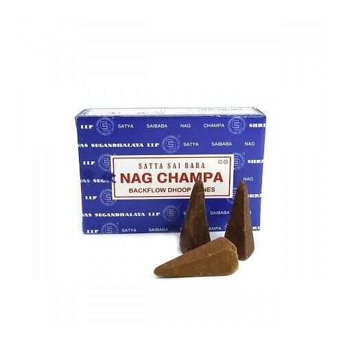 Satya Наг Чампа - 10 шт, ароматические благовония, пуля, стелющийся дым, Nag Champa - Сатия, Сатья