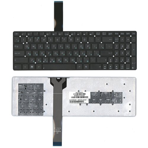 Клавиатура для ноутбука Asus X751L, русская, черная, плоский Enter