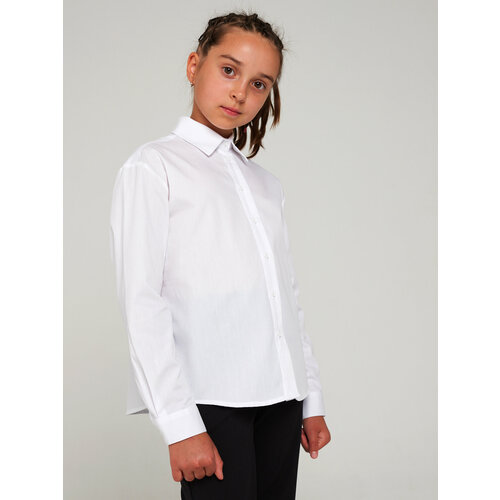 Школьная блуза KupiFartuk, размер 146, белый