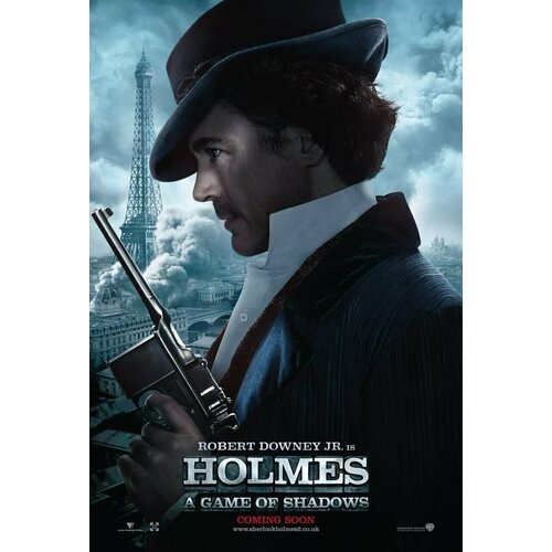 Плакат, постер на холсте Шерлок Холмс: Игра теней (Sherlock Holmes: A Game of Shadows, 2011г). Размер 60 х 84 см