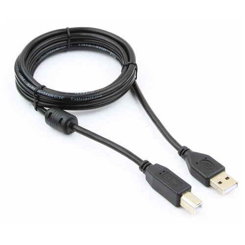 Кабель Cablexpert USB-A - USB-B (CCF-USB2-AMBM-6), 1.8 м, черный