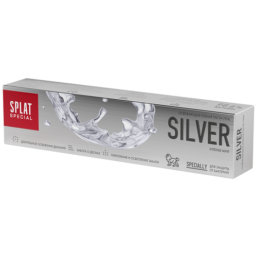 Зубная паста SPLAT Special Silver Intense Mint, 75 мл, разноцветный