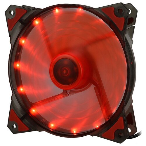 Вентилятор для корпуса CROWN MICRO CMCF-12025S-122*, черный/красный/красная подсветка