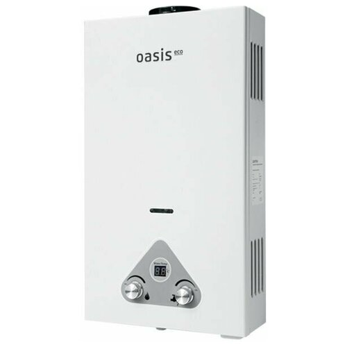Газовая колонка Oasis Eco W-16, Серия Eco Standart, 16 кВт, 8 л в мин, Работа при пониженном давлении газа и воды, медный теплообменник
