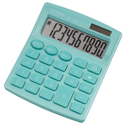 Калькулятор бухгалтерский CITIZEN SDC-810NR, бирюзовый
