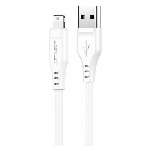 Кабель ACEFAST C3-02 USB-A to Lightning TPE charging data cable для подзарядки и передачи данных. Цвет: белый