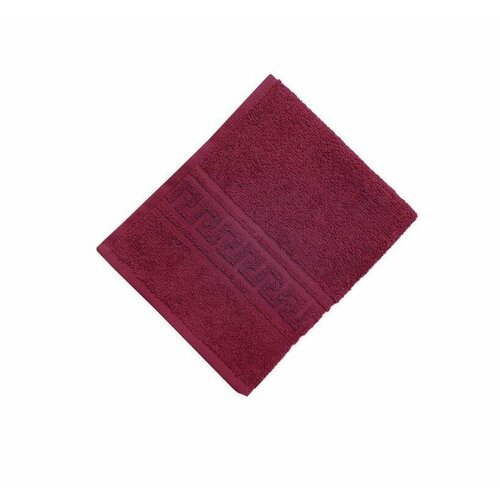 Махровое гладкокрашеное полотенце 50*90 см 380 г/м2 (Бордовый)