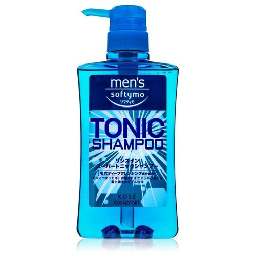 Kose Cosmeport шампунь Mens Softymo Tonic мужской тонизирующий для волос с цитрусовым ароматом, 550 мл