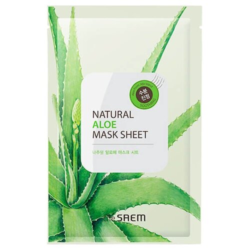 The Saem тканевая маска Natural Aloe, 21 г, 21 мл