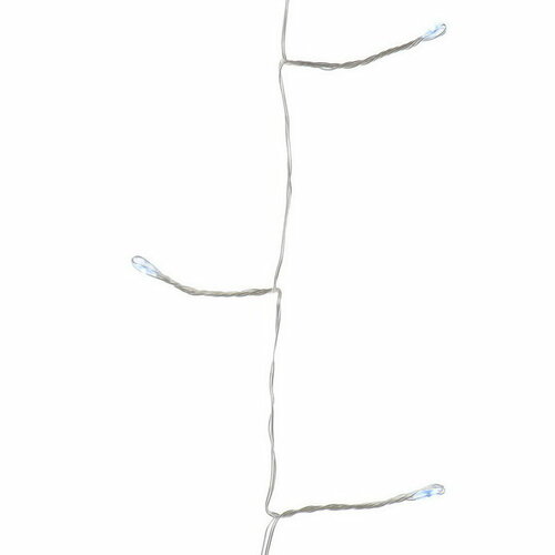 Kaemingk Светодиодная гирлянда Роса Объемная 12 м, 240 холодных белых мини LED ламп, серебряная проволока, контроллер, IP44 496871