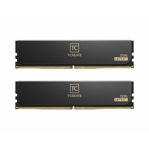 Оперативная память TEAMGROUP T-Create Expert Black [CTCED532G6400HC32ADC01] DIMM DDR5 32Гб(6400МГц, CL32, 2x16Гб, радиатор)