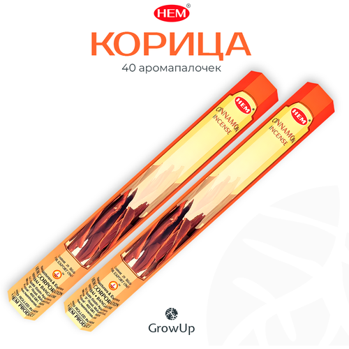 Палочки ароматические благовония HEM ХЕМ Корица Cinnamon, 2 упаковки, 40 шт