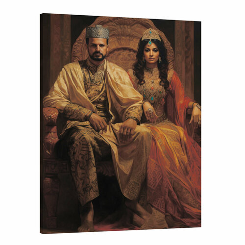 Интерьерная картина 50х70 "Королевская пара: король и королева"