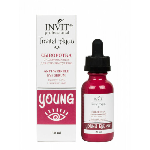 Инвит Сыворотка омолаживающая для кожи вокруг глаз Anti-wrinkle eye serum Matrixyl 1.5% + Botulinum toxin, 30 мл