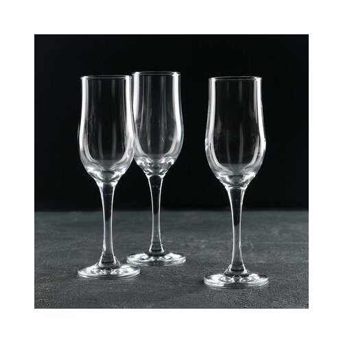Набор бокалов для шампанского 190 мл Tulipe, 3 шт Pasabahce 552057 .