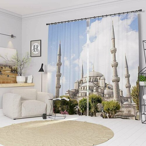 Фотошторы Голубая мечеть в Стамбуле Ш150xВ205 см. 2шт. Блэкаут на тесьме
