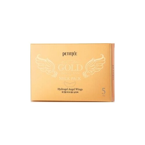 Petitfee Gold Neck Pack Hydrogel Angel Wings Гидрогелевая маска Крылья Ангела, 10 мл.