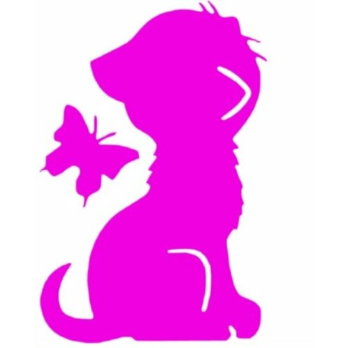 Декоративная наклейка на стену "Милый Котик" (вырезанная), размер листа 20*30см, розовый (1 шт)
