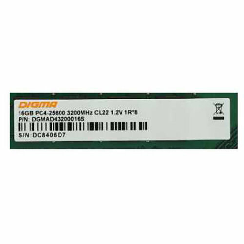 Память оперативная DDR4 Digma 16Gb 3200MHz (DGMAD43200016S)