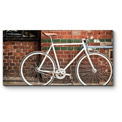 Модульная картина Ретро-стильный велоспорт в городе140x70