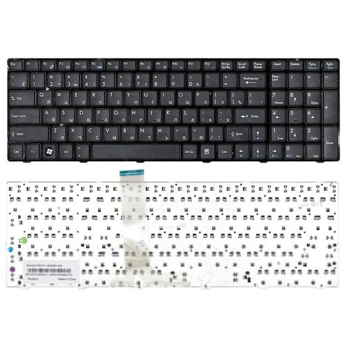 Клавиатура для ноутбука MSI GE600 черная с рамкой
